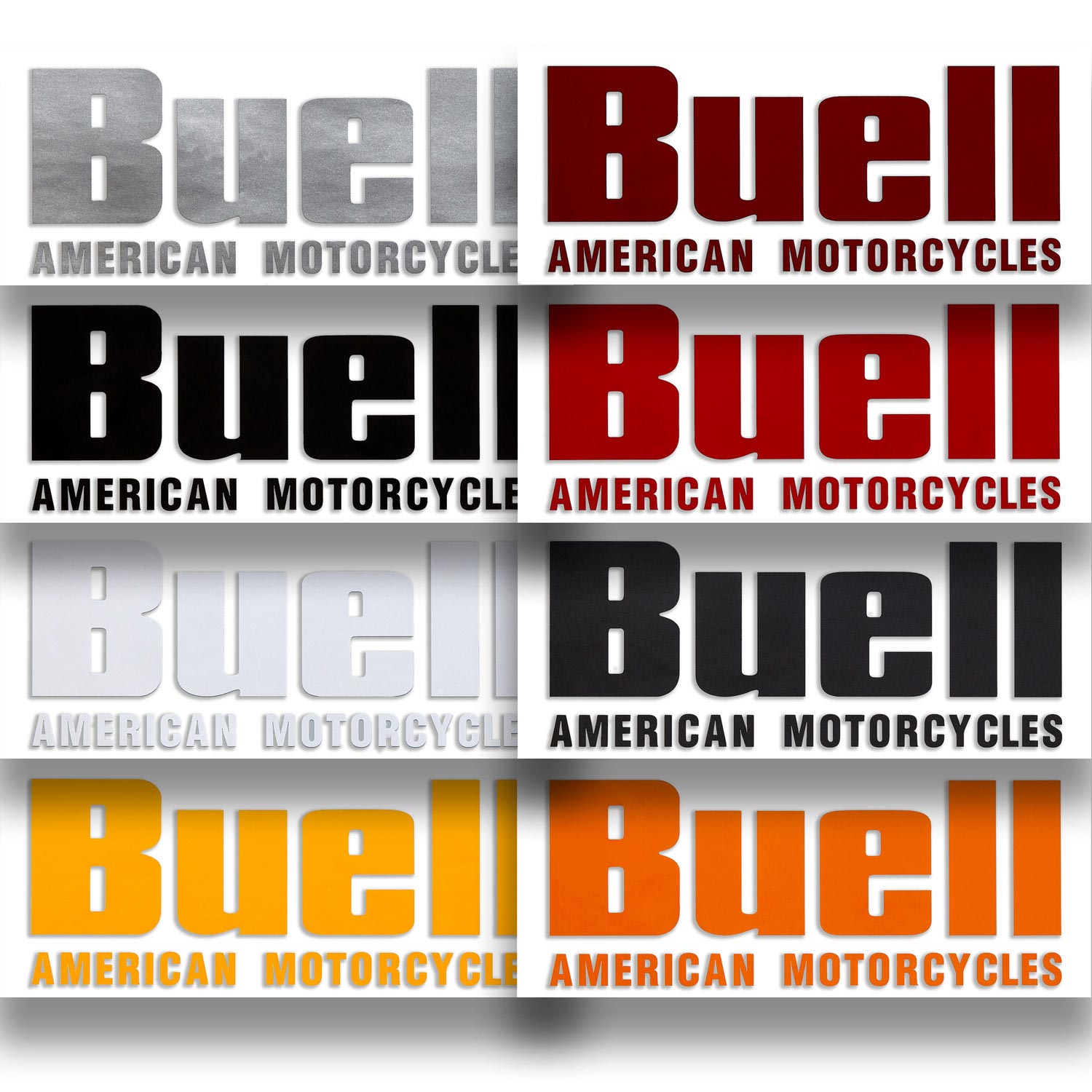Buell motorcycle decals, one color, many variants | Stickerhauz